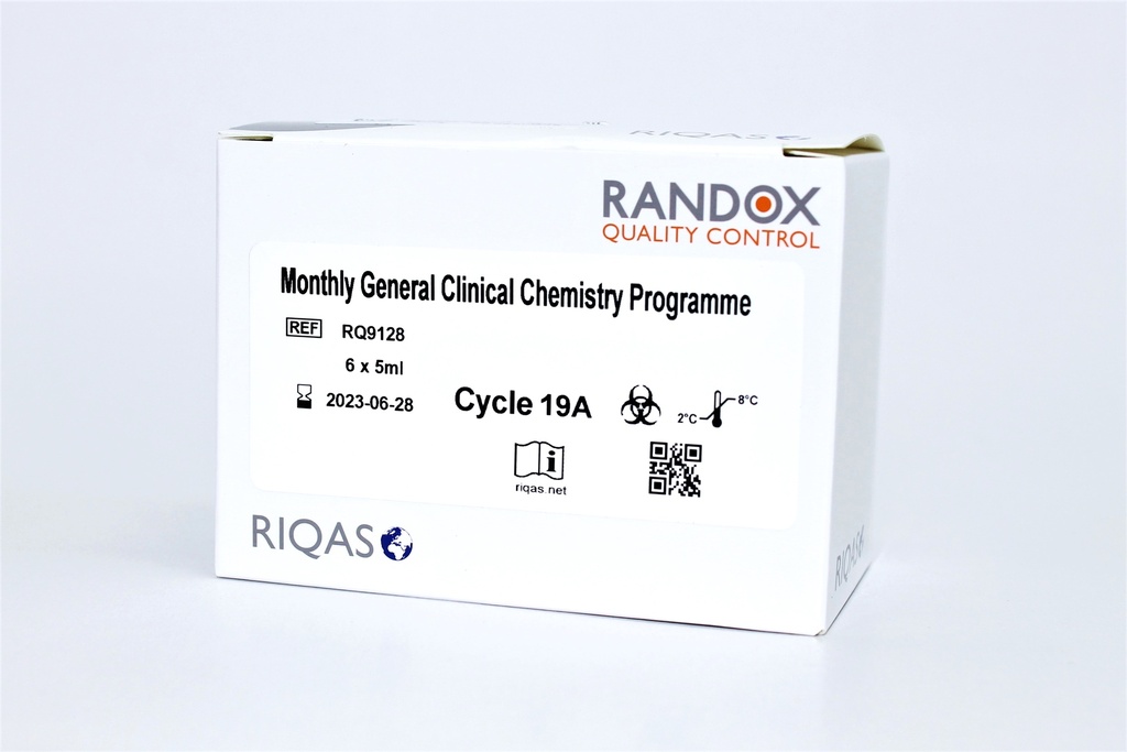 Control de Calidad Externo RIQAS Química Clínica. 56 Mensurandos. Rep. 30. Randox (UK ...